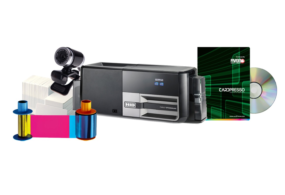Fargo DTC5500LMX Dual Sided ID Card System - Avon Security Products
