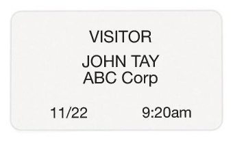 TEMPbadge 04050 - White adhesive Thermal Printable non-expiring badge ...