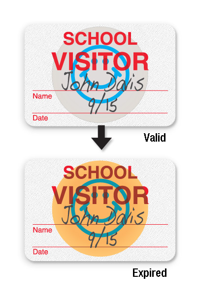 TEMPbadge 08106 - Half/1 Day School Adhesive Expiring Badge Back with ...