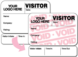 Visitor Pass Registry Book Custom Full-Expiring Badges with Sign Out ...