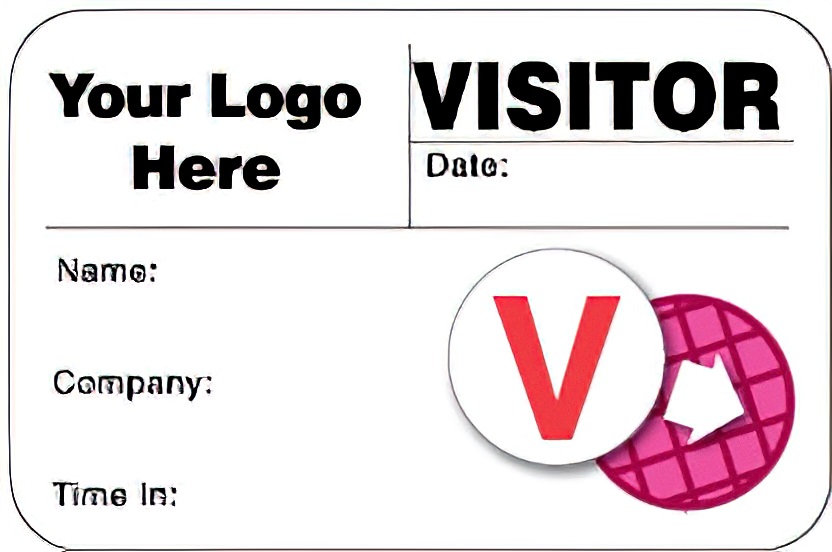 Visitor Pass Registry Book Stock/Custom Dot-Expiring Badges - 808D ...