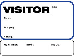 Visitor Pass Registry Book Stock Non-Expiring Badges with Sign Out ...