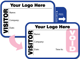 Visitor Pass Registry Book with Custom Self-Expiring Tab Badges - 808 ...