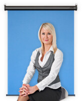 Motorized Retractable Photo ID Backdrop - Avon Security Products