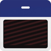 TEMPbadge T5904A - Slotted Expiring Badge Back with Printed Reflex Blue ...