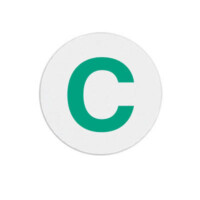 TEMPbadge T6236 - 7 Day Expiring Spot Front with Printed Green "C" (Qty ...